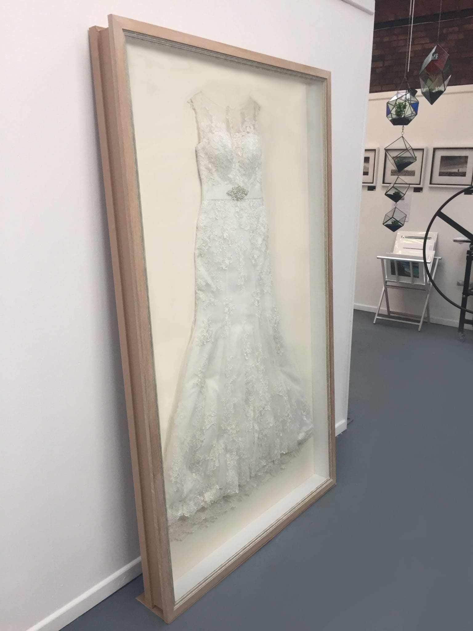 Bespoke Wedding Dress Framing | Ironbridge Fine Arts and Framing